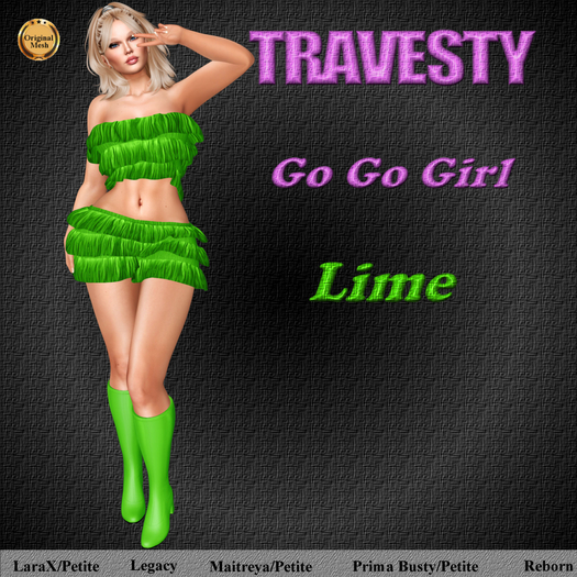 Second Life Marketplace - Travesty Go Go Girl Lime